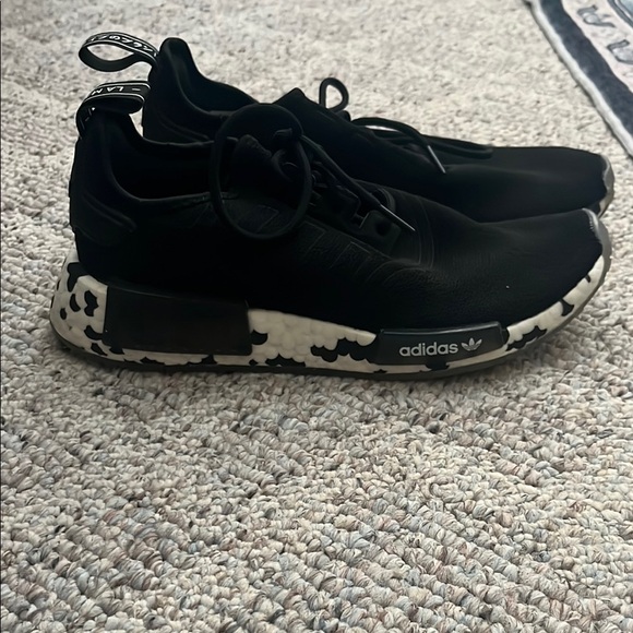 adidas | Shoes | Adidas Black Sneakers With Patterned Sole | Poshmark